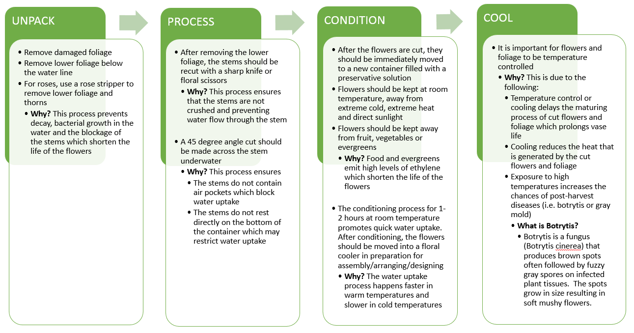 4 Steps to Processing & Conditioning your Wedding Floral | www.the ...